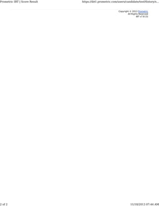 Prometric IBT _ Score Result_202 | PDF