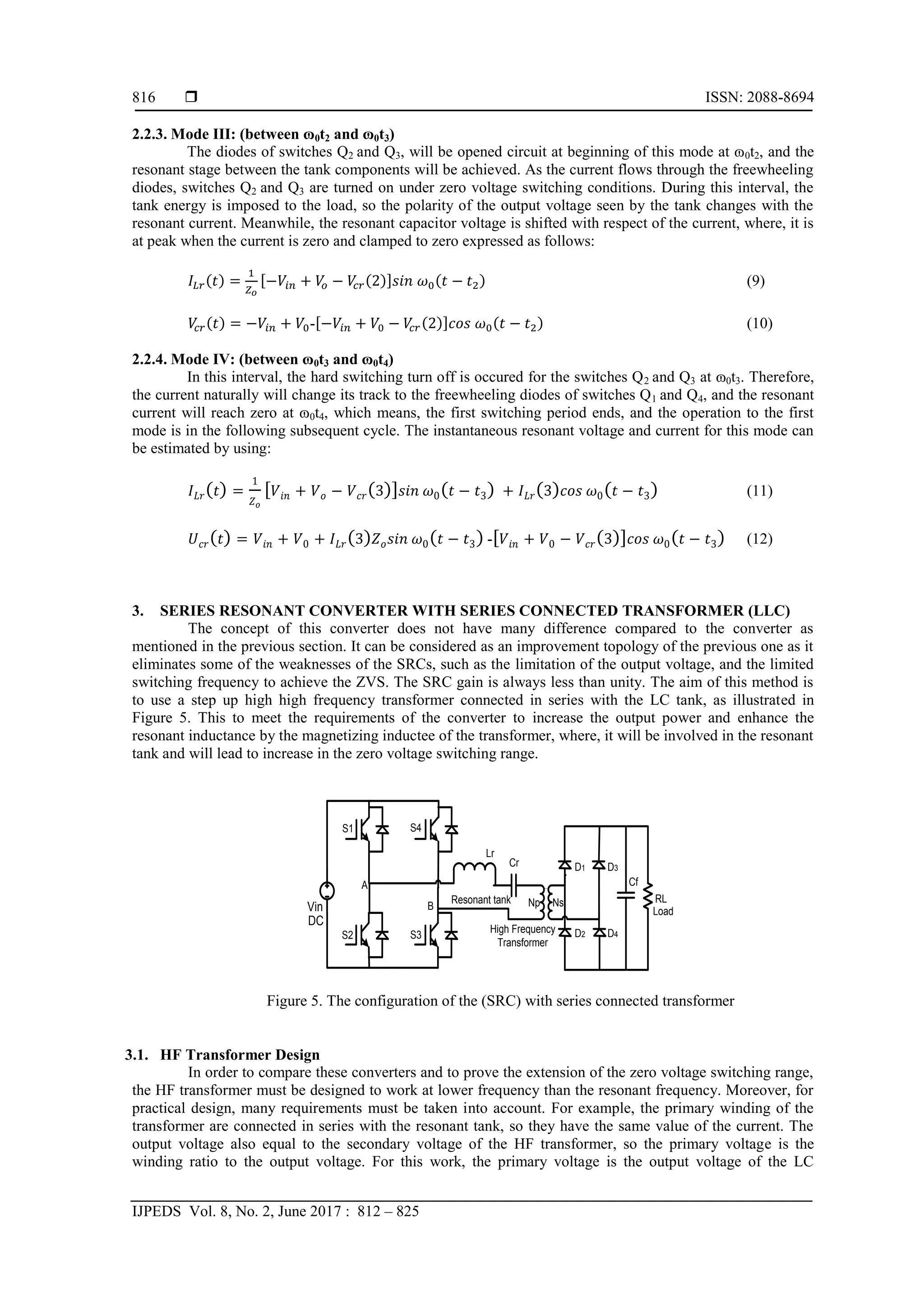 ZVS Full Bridge Series Resonant Boost Converter with Series-Connected Transformer | PDF