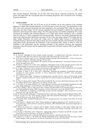 ZVS Full Bridge Series Resonant Boost Converter with Series-Connected Transformer | PDF