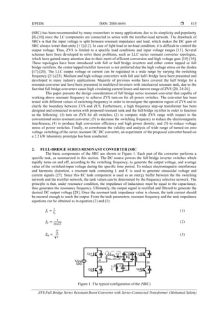 ZVS Full Bridge Series Resonant Boost Converter with Series-Connected ...