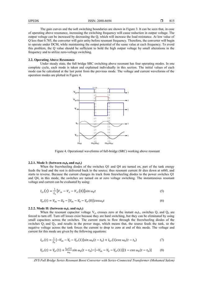 ZVS Full Bridge Series Resonant Boost Converter with Series-Connected Transformer | PDF