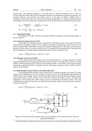ZVS Full Bridge Series Resonant Boost Converter with Series-Connected Transformer | PDF