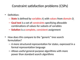 Constraint Satisfaction problem in AI.ppt