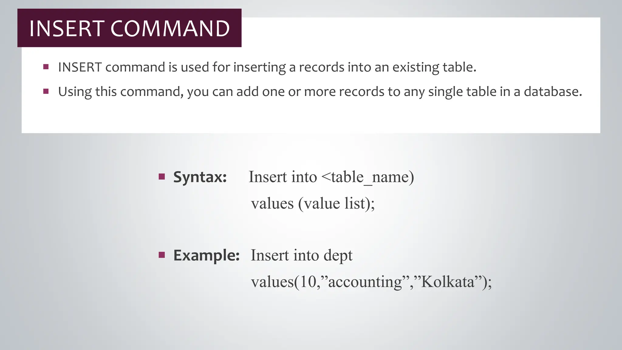 Data manipulation Operations in Database Management Systems | PDF