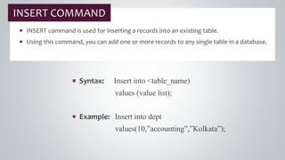 Data manipulation Operations in Database Management Systems | PDF