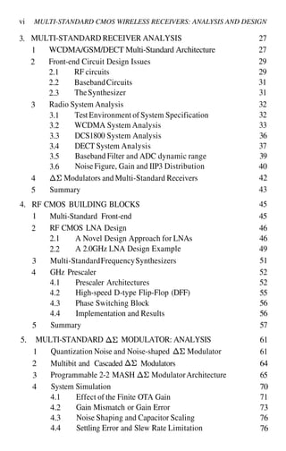 Multi Standard CMOS Wireless Receivers Analysis and Design Xiaopeng Li ...