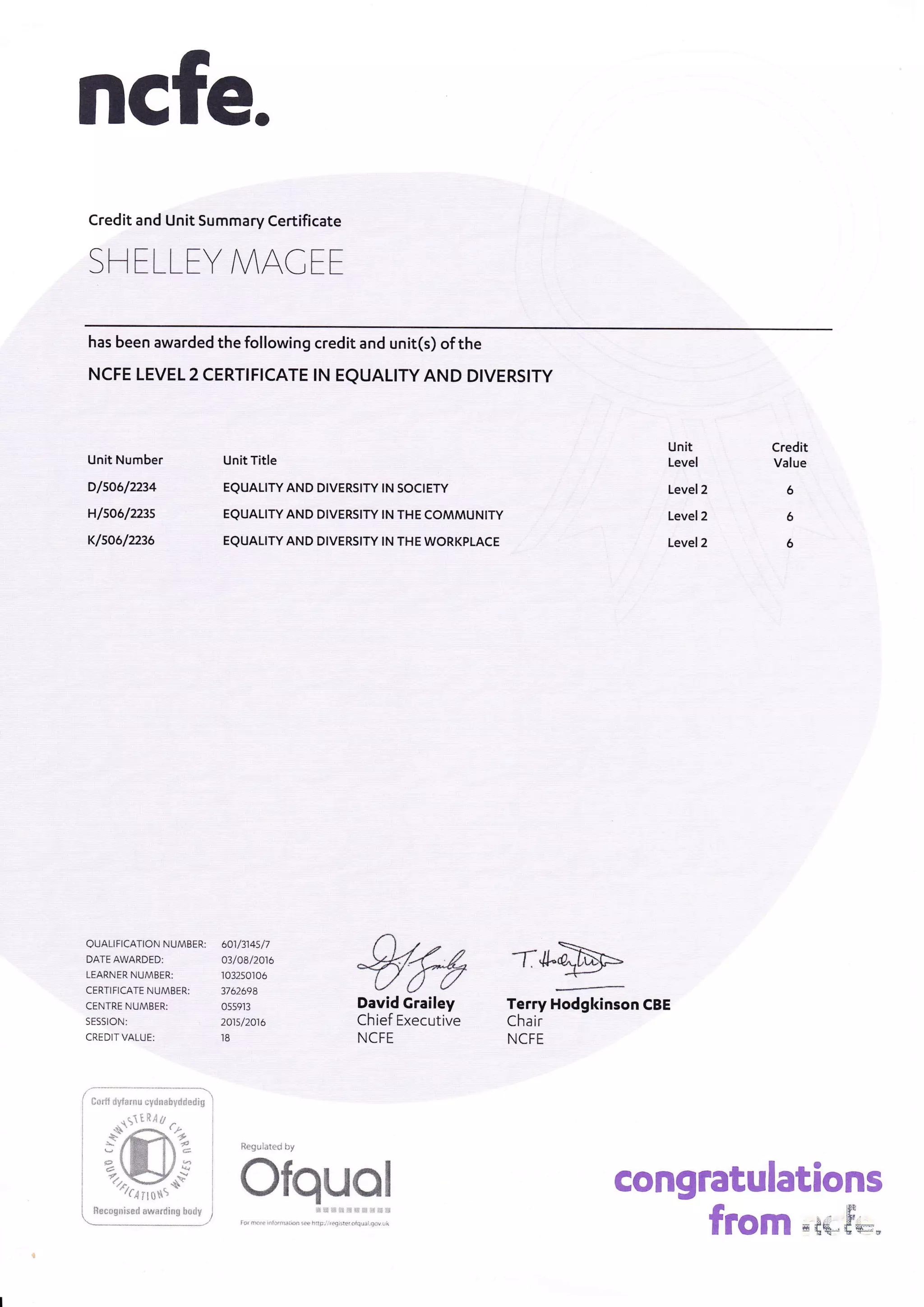 ncfe certificate | PDF