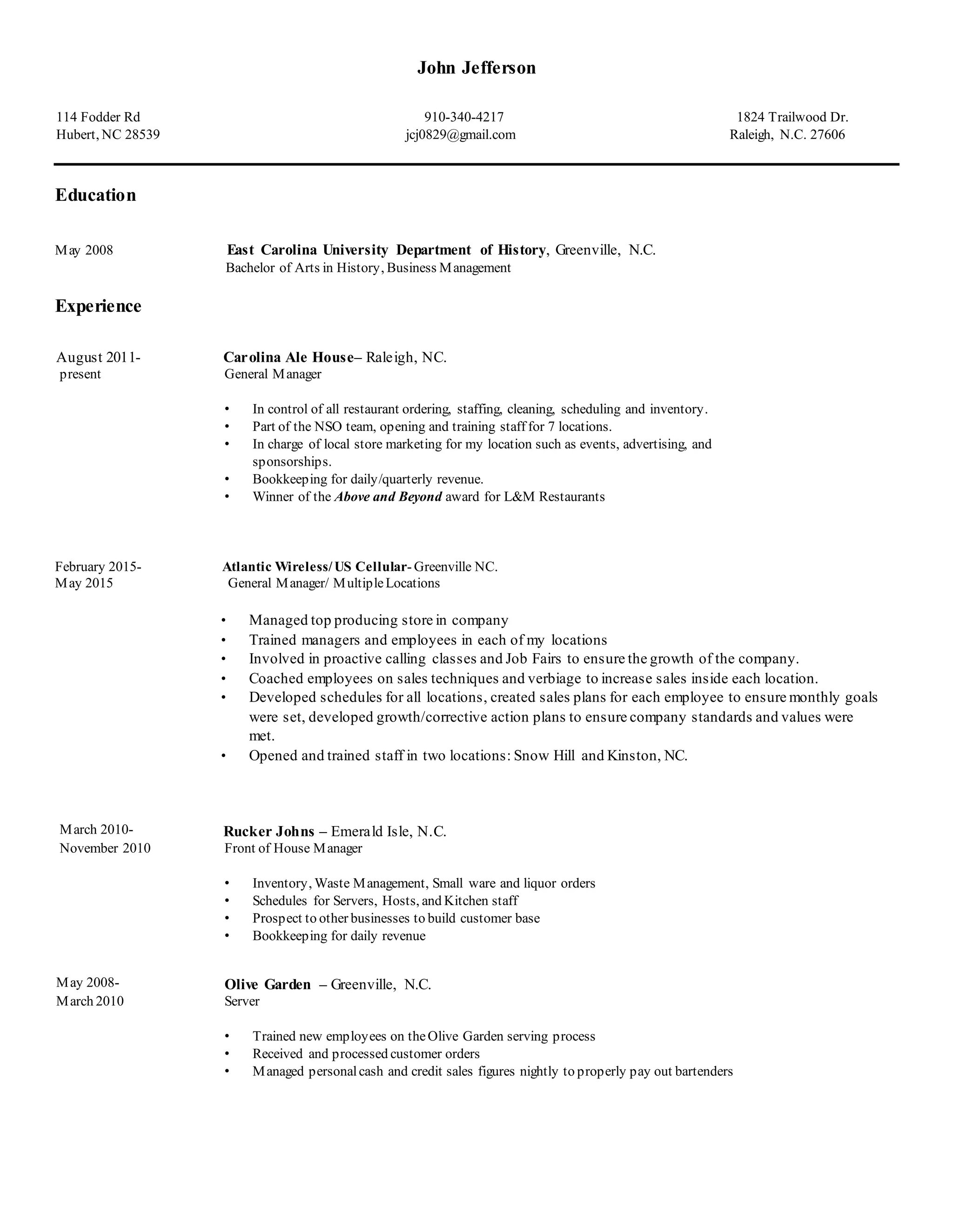 Resume-John Jefferson | DOCX