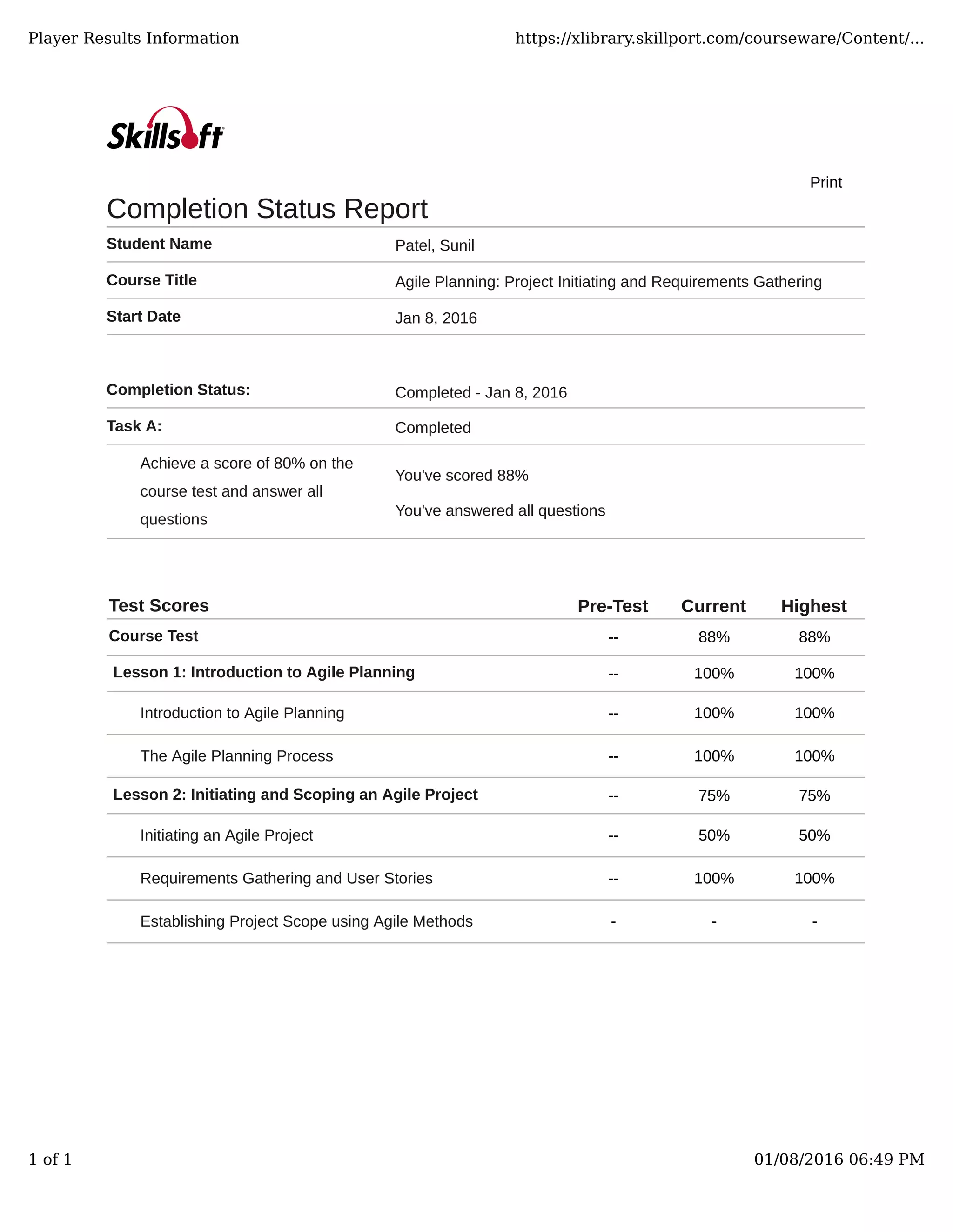 Agile Planning- Project Initiating and Requirements Gathering | PDF