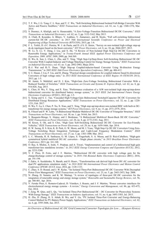 An Overview of Bidirectional AC-DC Grid Connected Converter Topologies for Low Voltage Battery ...