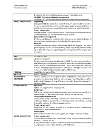 I.Remeika-CV_Detailed | PDF