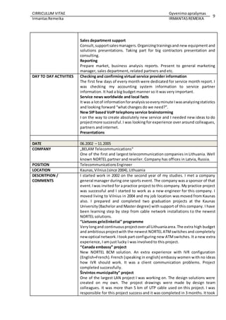 I.Remeika-CV_Detailed | PDF