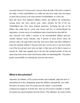 Automatic Inflation Of Tires | DOCX