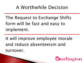 306 shift exchange presentation | PPT