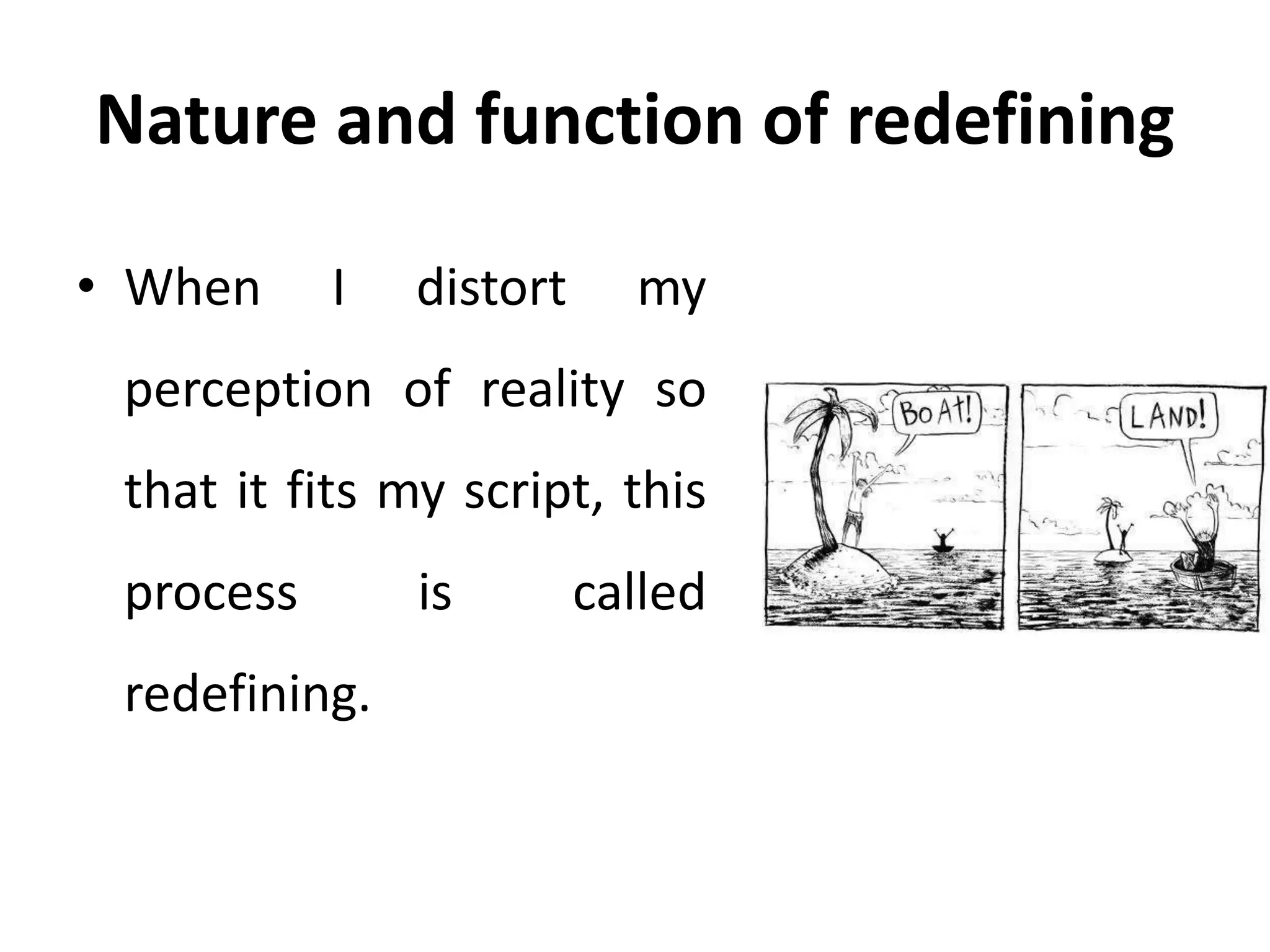 Nature and function of redefining - transactional analysis - Manu ...