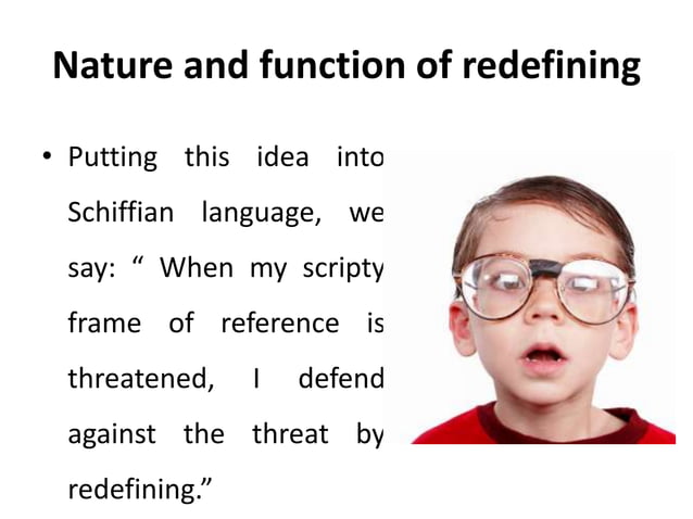 Nature and function of redefining - transactional analysis - Manu ...