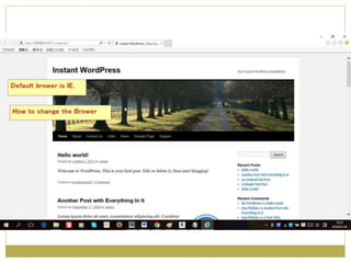 307 instant wordpress change browser | PPTX | Browsers | Computer Software and Applications