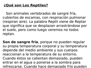 Diapositivas de animales reptiles secundaria | PDF