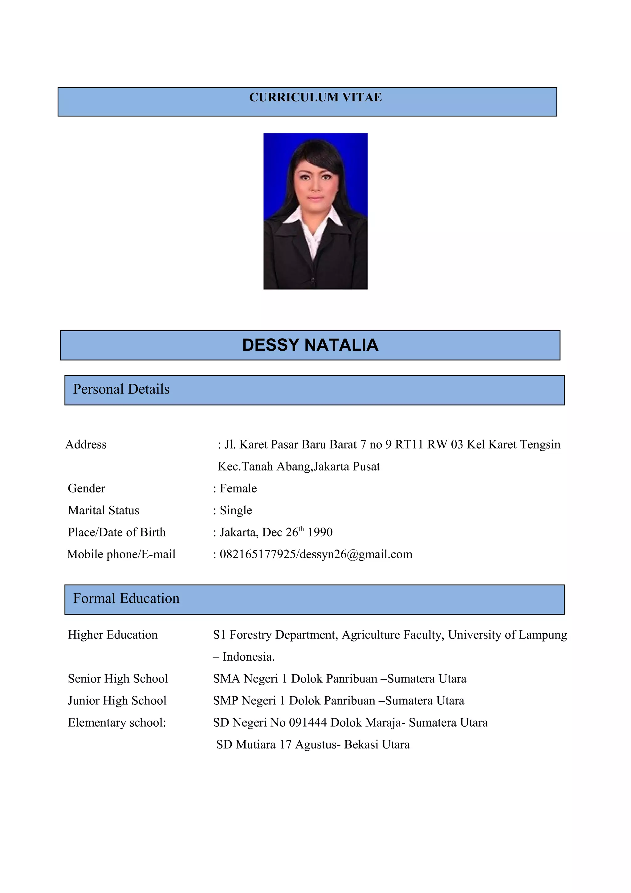 Dessy Natalia CV (3) | PDF