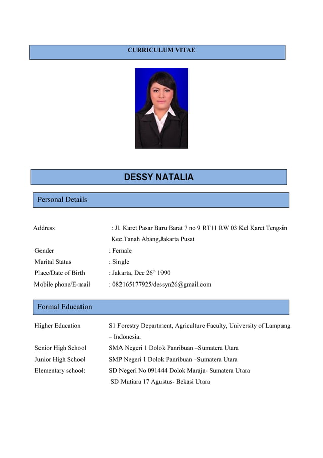 Dessy Natalia CV (3) | PDF