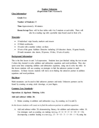 Addition Detective | DOCX