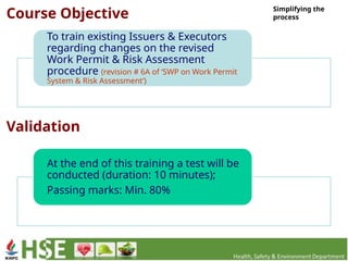 3073335permit to work system & risk assessment | PPTX