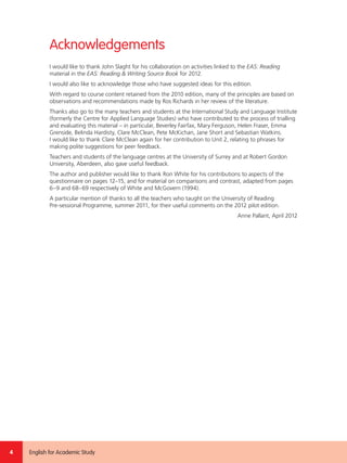 English for academic study writing Anne Pallant | PDF