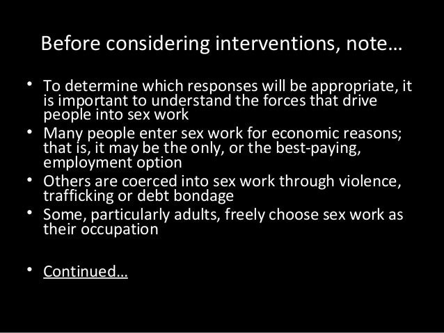 Commercial Sex Workers An Overview Of The Terminology And Interventio…