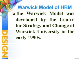 warwick model by Maricel G. Tangonan: Ph D. Development Education | PPTX