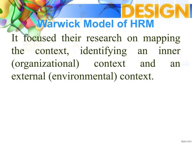 warwick model by Maricel G. Tangonan: Ph D. Development Education