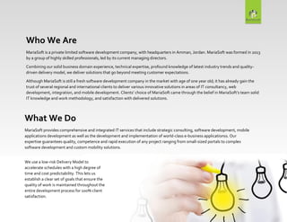 MariaSoft Company Profile Content | PPT