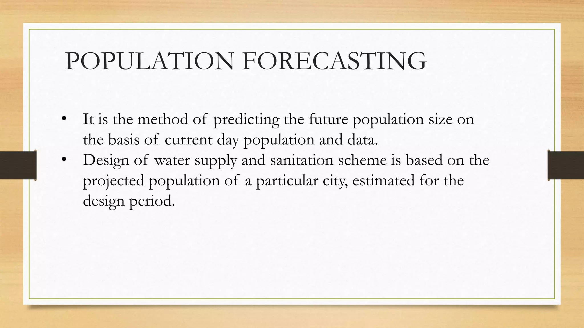 Population forecasting | PPTX
