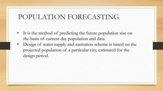 Population forecasting | PPTX