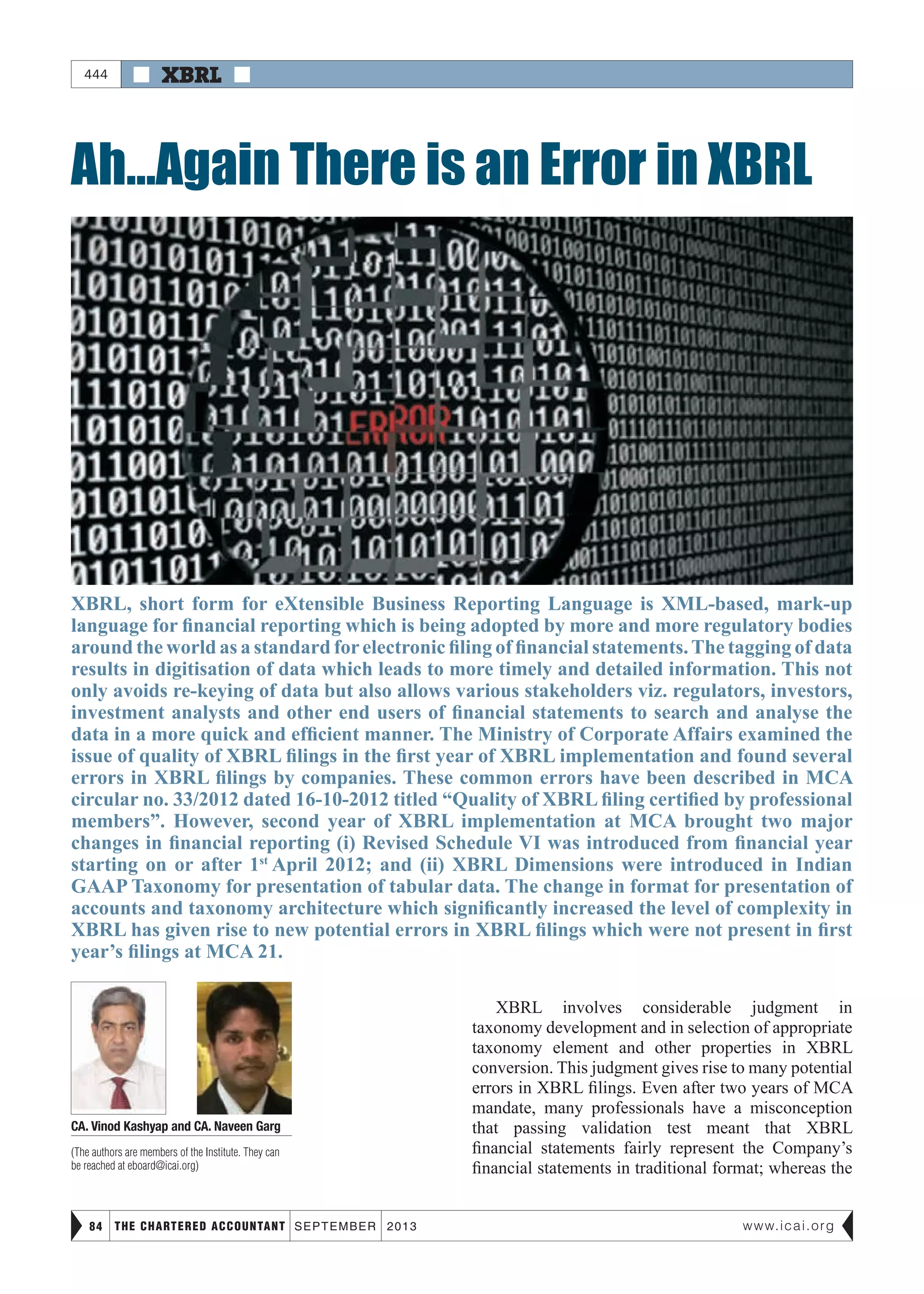 Ah...again there is an error in XBRL | PDF | Business Accounting & Finance | Business