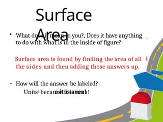Solid Figure Surface Area (Elementary Grade) | PPTX