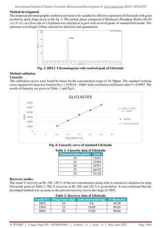 Development and Validation of HPLC Method for Estimation of Gliclazide in Gliclazide Tablets ...