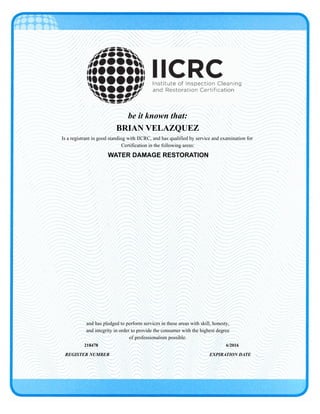 IICRC Certification | PDF