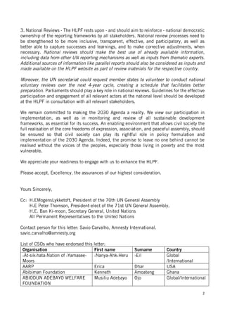 High-level Political Forum on Sustainable Development (HLPF) | PDF