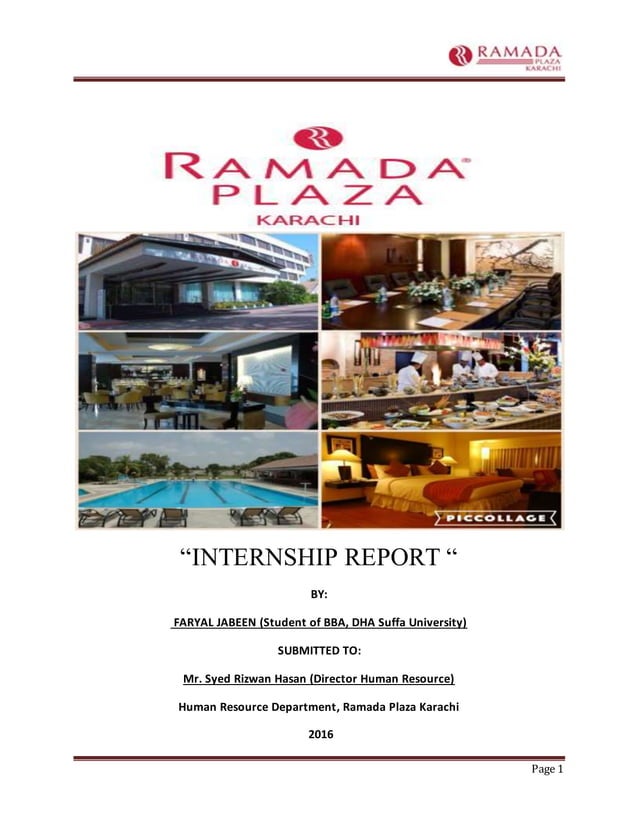Ramada Plaza Karachi- Internship Report | PDF