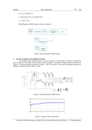 Simulation and Implementation of Quasi-Z-Source Based Single-stage Buck/boost Inverter Fed ...