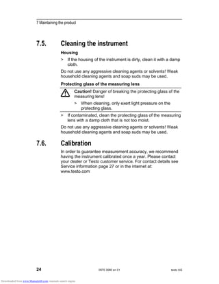 Hướng dẫn sử dụng Testo 308 | PDF