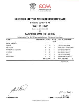 Scott New Grade 12 Senior Certificate | PDF