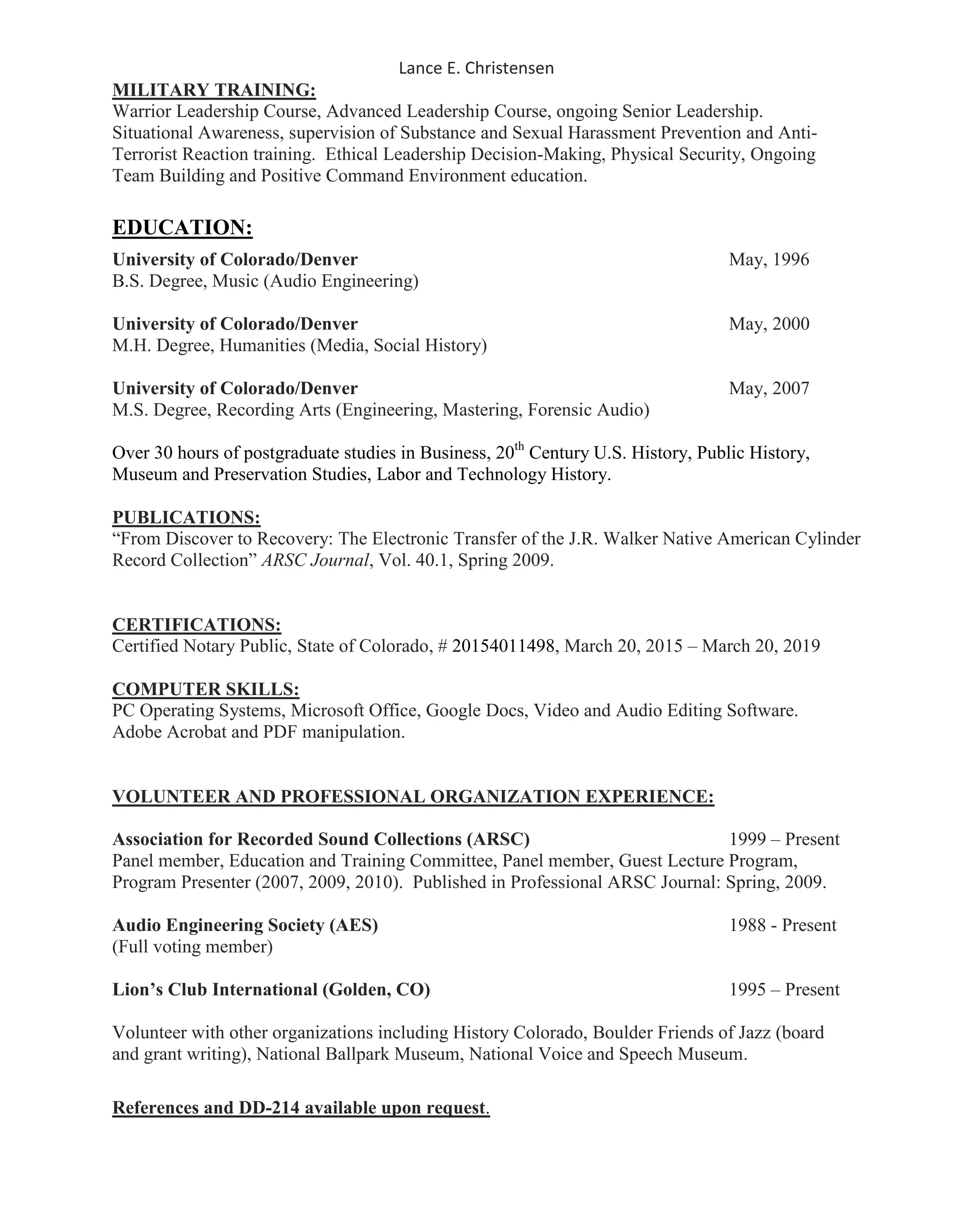 Resume 04-14-16 | PDF