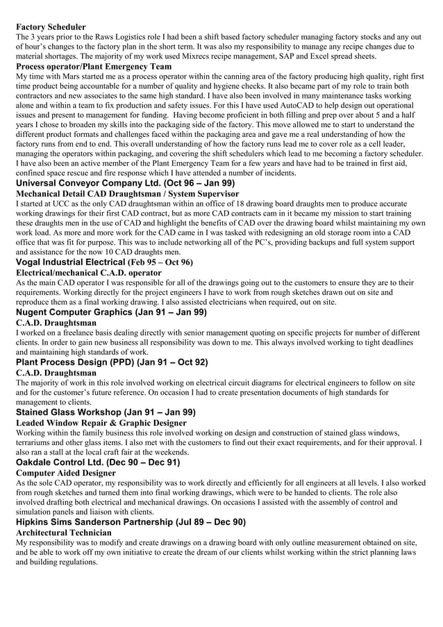 CV for Stuart Nugent Oct15 | PDF