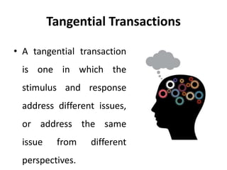 Tangential transactions - transactional analysis - Manu Melwin Joy | PPTX