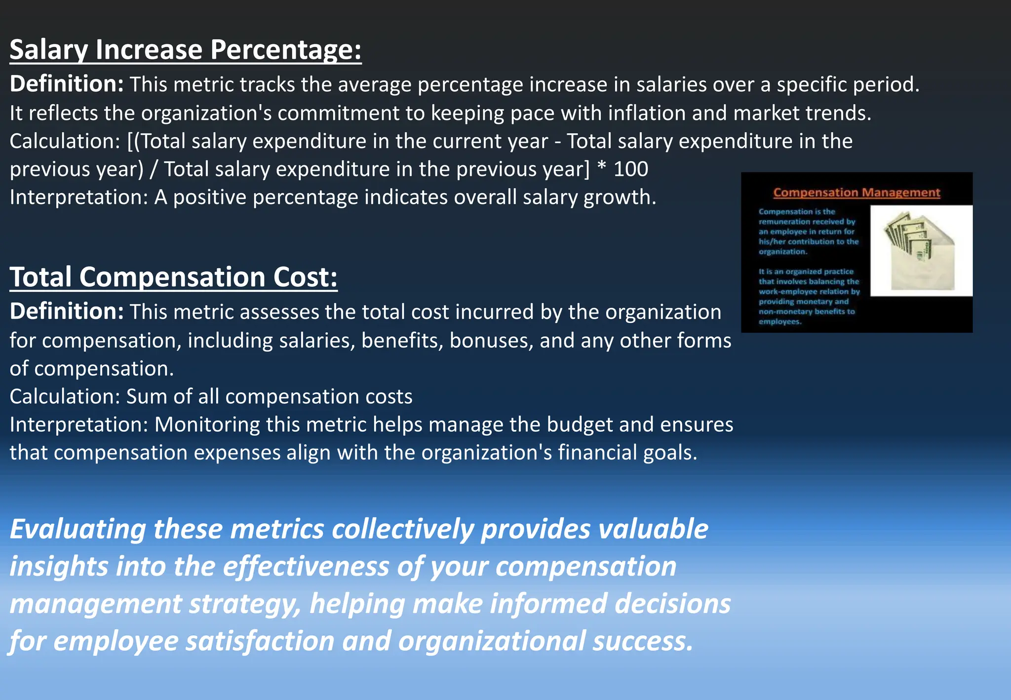 HR Analytics Metrices for Compensation Management | PDF