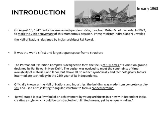 Hall of nations, Pragati Maidan, Delhi. | PDF