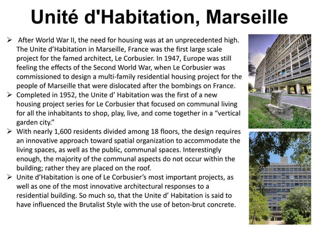 Unite'd habitation, Le corbusier. | PDF