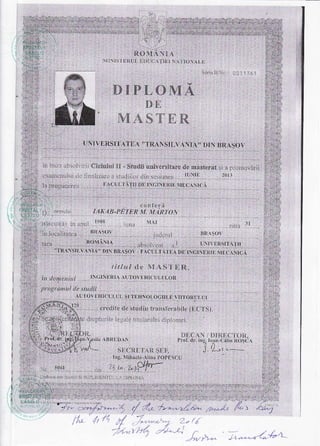 Master Degree Diploma | PDF