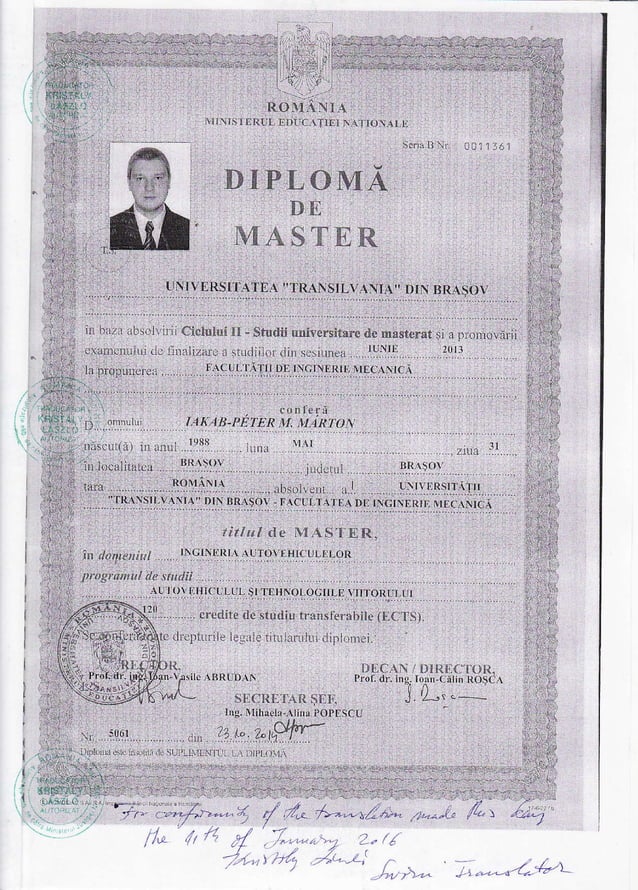 Master Degree Diploma | PDF